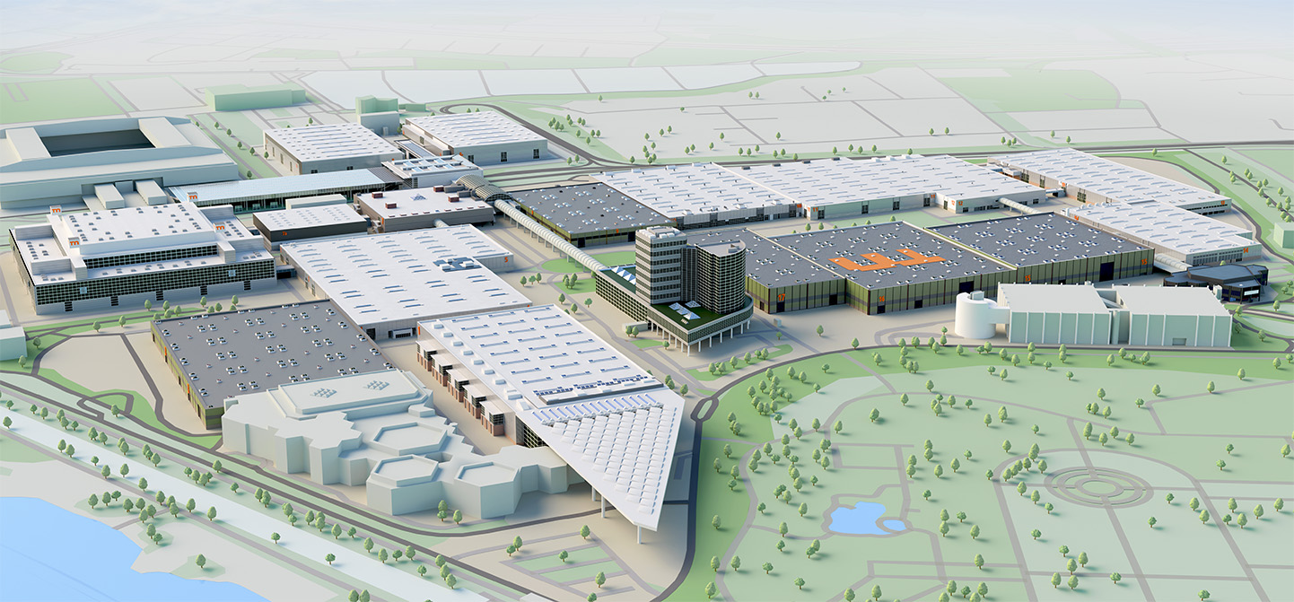 Messe Düsseldorf 3D Messegelände [redPlant Realtime Studio]